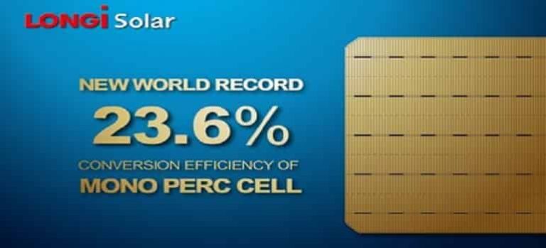 LONGi Solar breaks its own world record with 23.6% highest efficiency ...